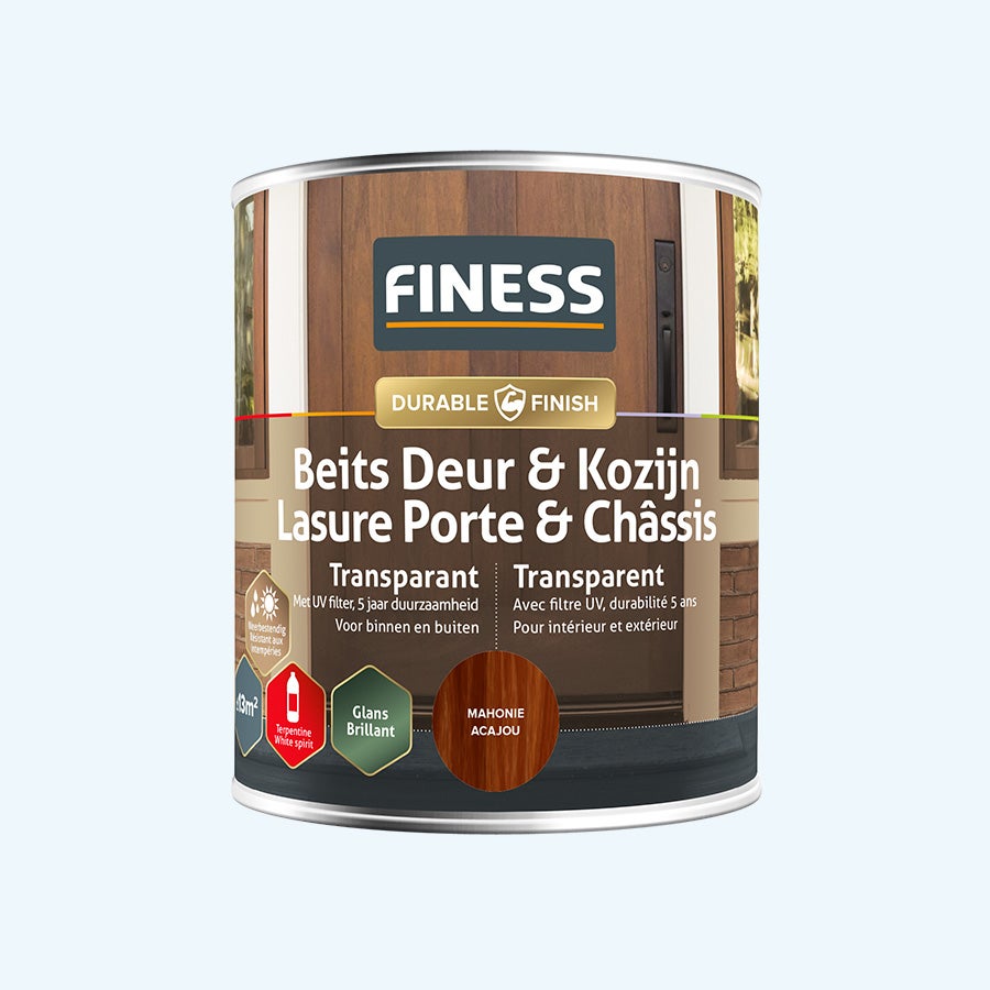 FINESS Beits Deur & Kozijn transparant hoogglans 750 ml Mahonie