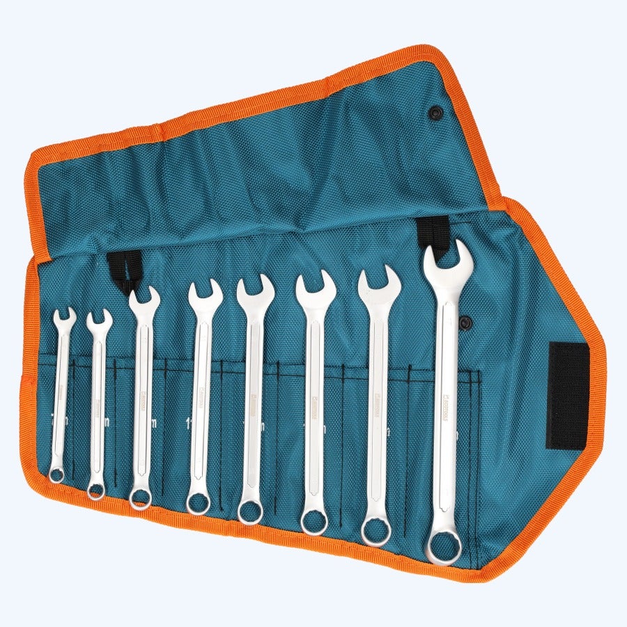 8-delige ring- steeksleutelset Chrome Vanadium