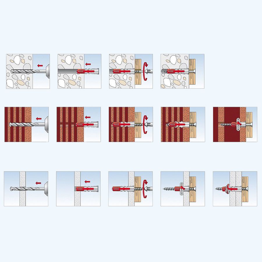 100 st fischer Duopower pluggen 6 x 30 mm