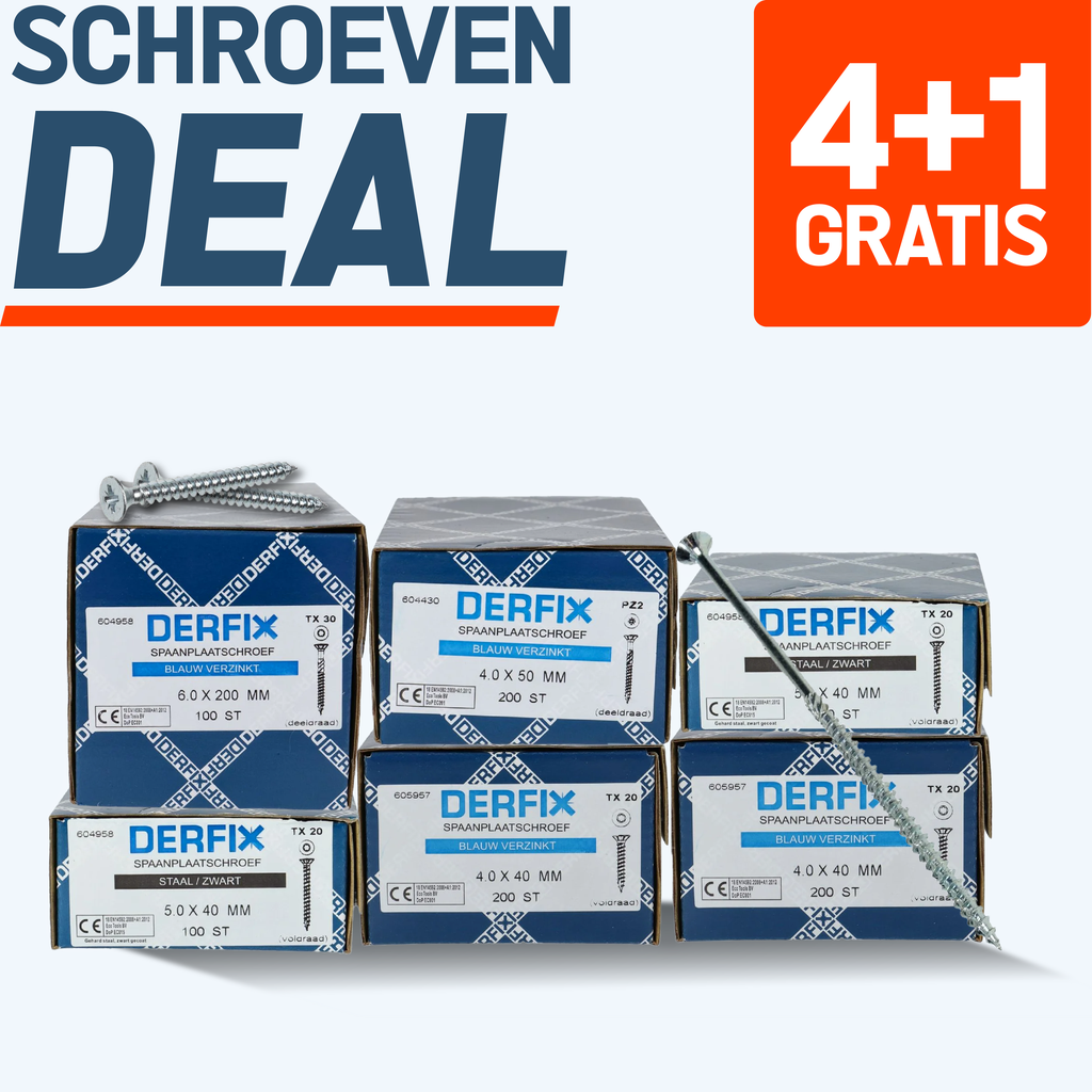 Schroeven in alle soorten en maten, bestel nu
