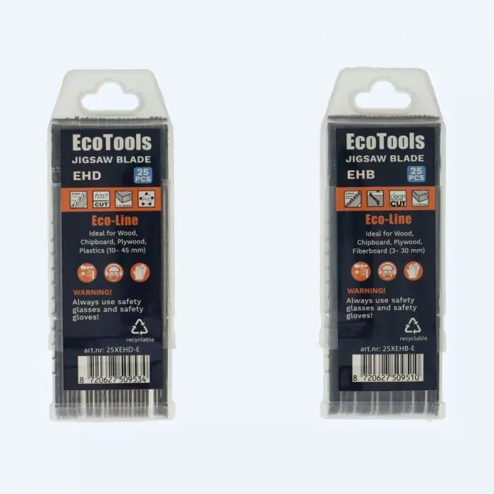 Combi 25 stuks decoupeerzaagjes type EHD & EHB (Eco-line) | Ecotools.nl