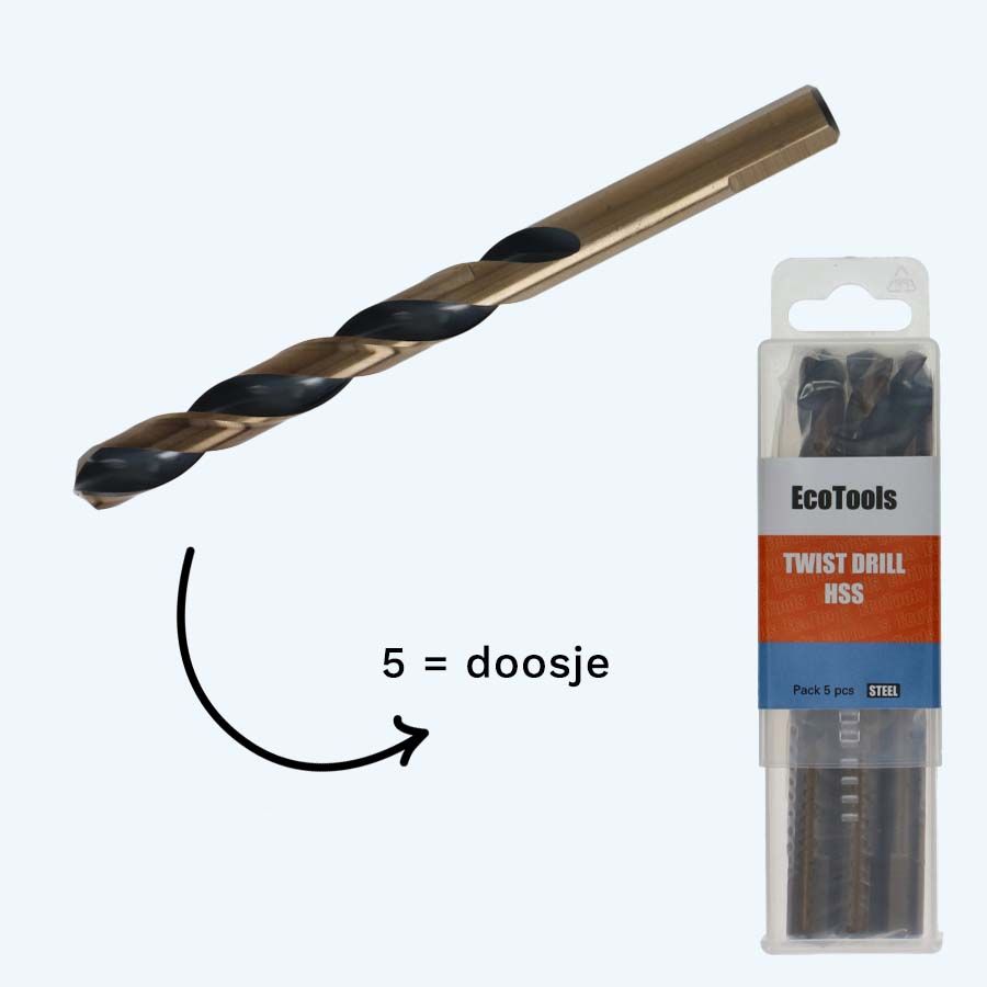 Basicline HSS metaalboor 9,0 x 125 mm | EcoTools.nl