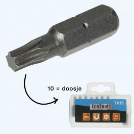 Torx 15 schroefbits voor snel schroefwerk | Ecotools.nl